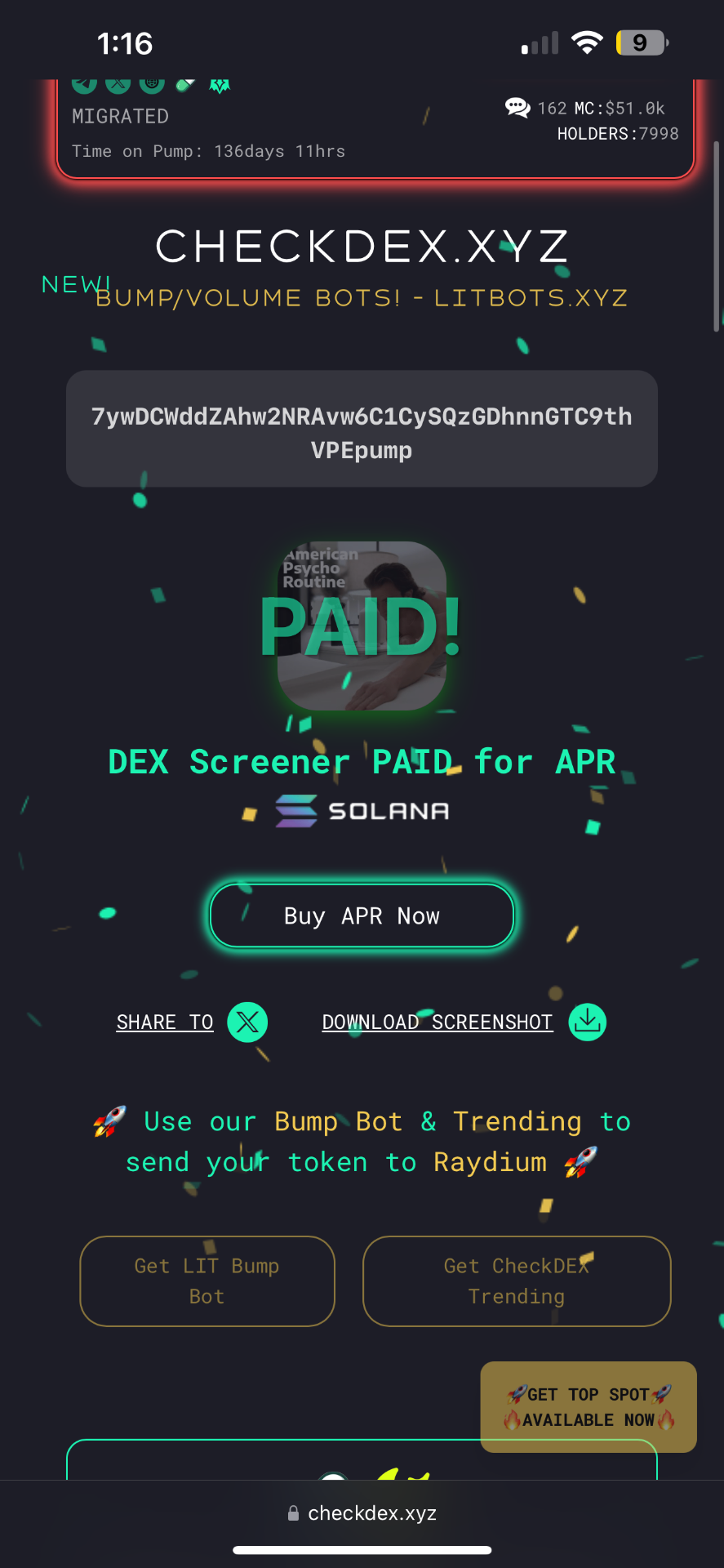 American Psycho Routine (APR) - Pump