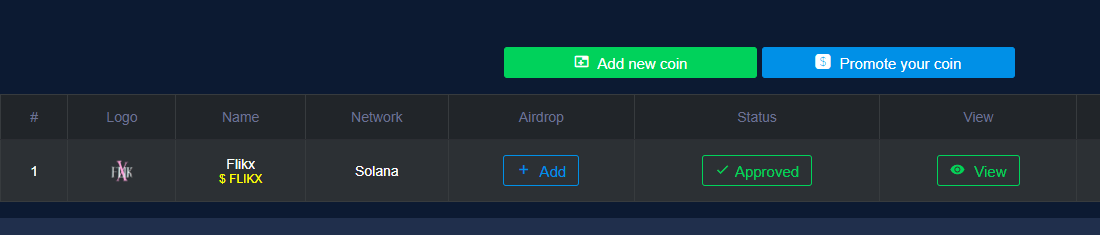 FlikX (FLIKX) - Pump